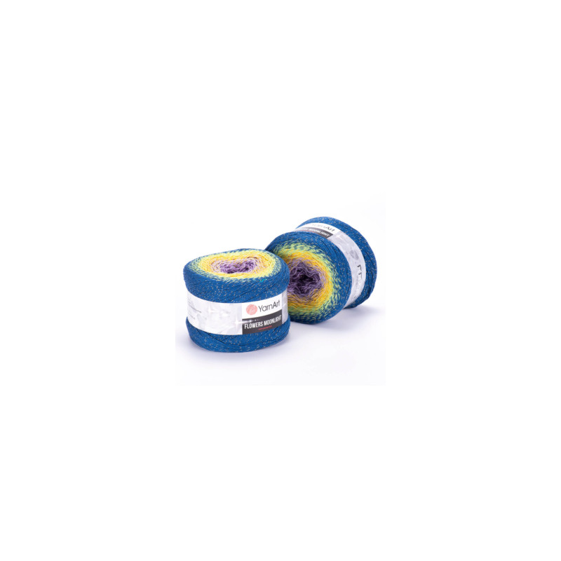 YarnArt Flowers Moonlight 3257 Purple/Yellow/Green/Blue 250g - Wol en ...